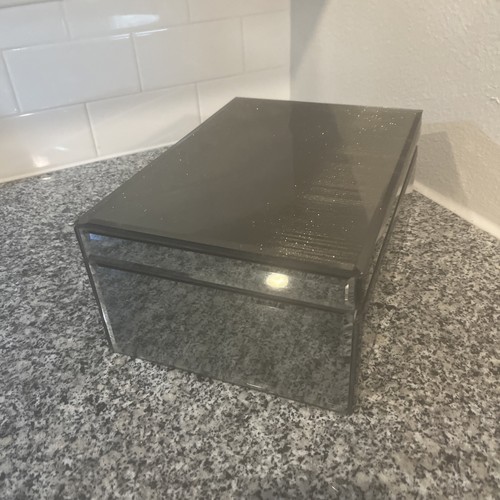 Luxury Mirrored Jewelry Box Beveled Edges-2 Drawers 10.5”L X 7.5” W x 4 ...