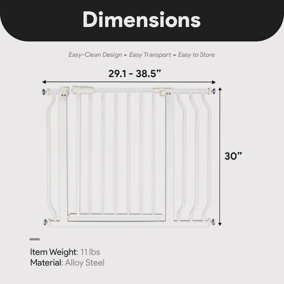 BalanceFrom Walk-Thru Safety Gate for Baby and Pets, 29.1-38.5"W, 30"H ...