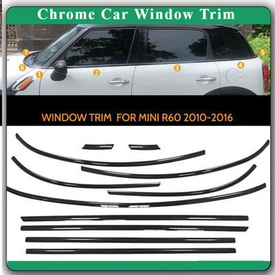 Fits Mini Cooper Countryman R60 2010-2016 Chrome Car Window Trim Gloss ...