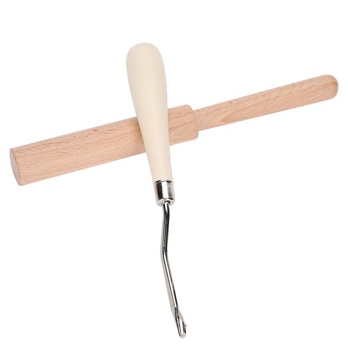 Bent Latch Hook Tool Hand Made Carpet Crochet Needle Wooden Thread ...