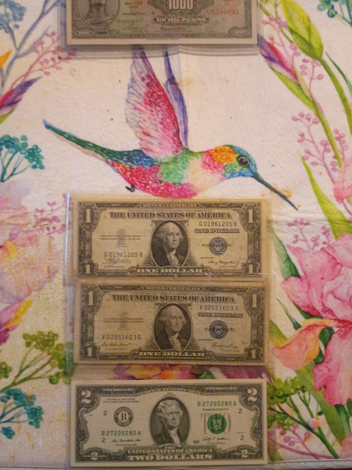 1977 1000 Peso Bill. 1 Dollar Blue Note 1954. 1935a. 2 dollar 2009 ...