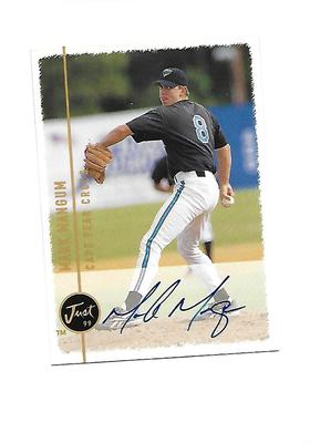 1999 JUST Autographs #77 MARK MANGUM RC (Rockies) | eBay