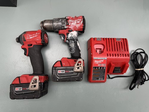 Milwaukee 2904-20 2853-20 M18 FUEL 1/2" Hammer Drill/Driver & IMPACT ...