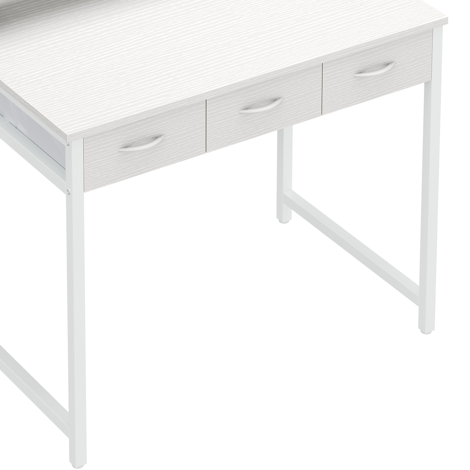 Computer Desk Office Study Vanity Table Space Saving w/ Monitor Stand ...