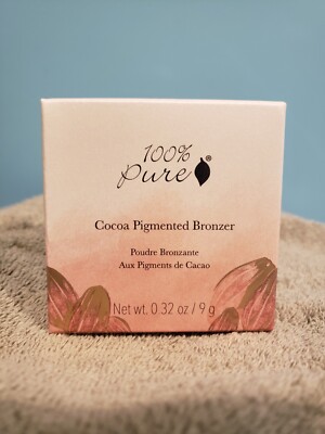 100% PURE Cocoa Glow Pigmented Bronzer Natural Makeup Bronzing Powder ...