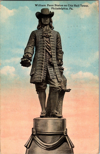 PHILADELPHIA PA – William Penn Statue on City Hall Tower (A12) | eBay