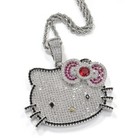 2.30Ct Round Cut Lab-Created Red Ruby 14K White Gold Finish Cute Kit ...