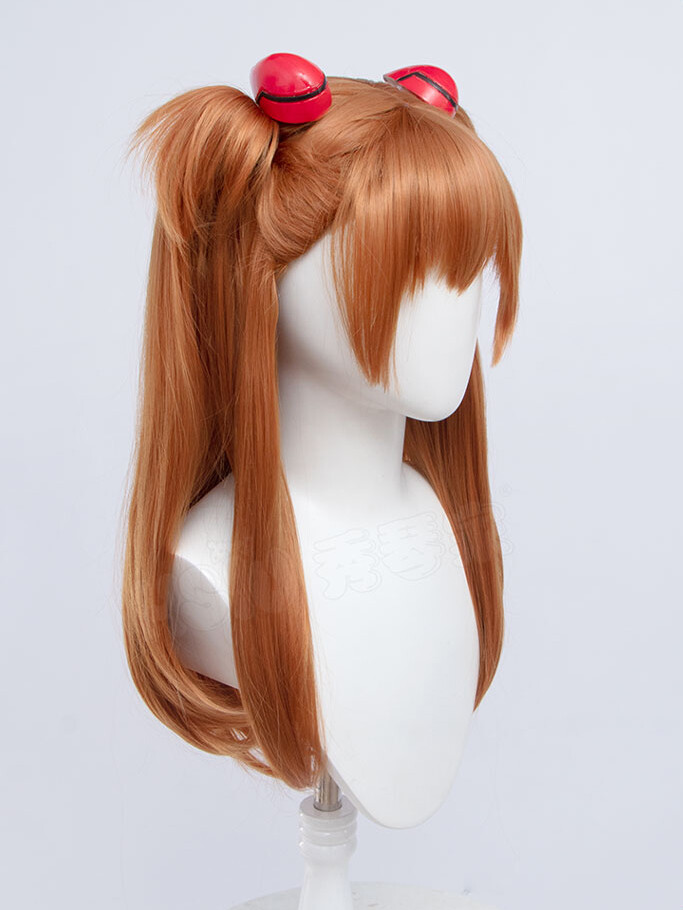 NEON GENESIS EVANGELION EVA Asuka Langley Soryu Cosplay Wig Wig + Deco ...