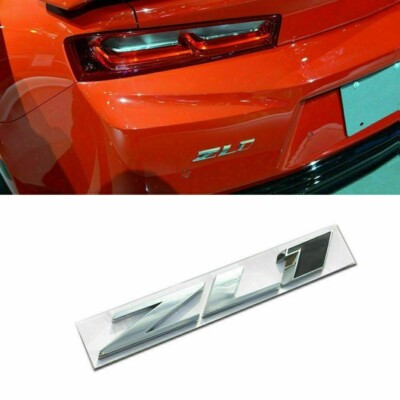 ZL1 Emblem 3D Metal Alloy Car Badge Decal Nameplate Chrome/Black - 1Pcs ...