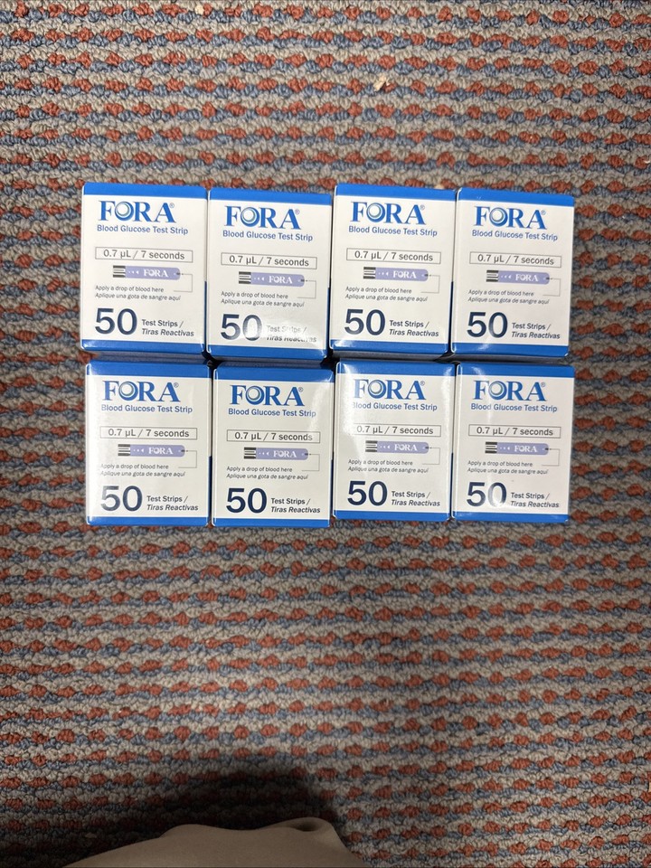 FORA Blood Glucose Test Strips V10 D10 D20 Premium V12 400 Count EXP 5/ ...