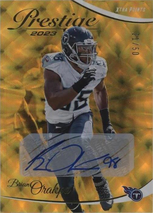 2023 Panini Prestige - Brian Orakpo #282 Xtra Points Premium Gold ...
