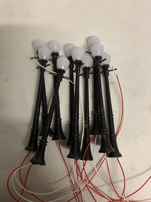 LED STREET LAMP POST LIGHT ACCESSORY SET LIONEL MTH O GAUGE TRAIN CITY ...