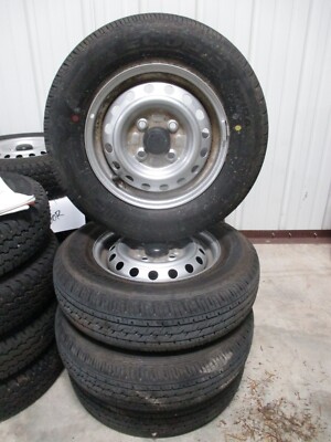 Take Off Mini Truck Steel Wheels w/ Caps Tires Set Daihatsu Hijet 4x100 ...