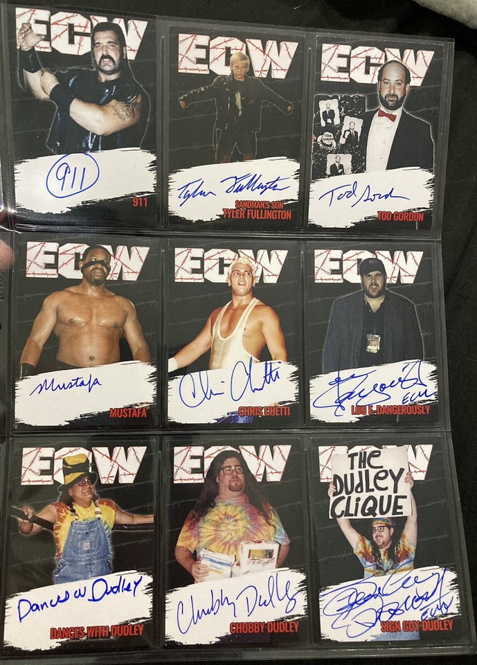 ECW auto card lot signed wrestling autographed set extreme | eBay