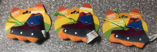 Lot of 3 Quirky Kitty Cat Toy Roller Skate Inline Ice Cream Rainbow ...
