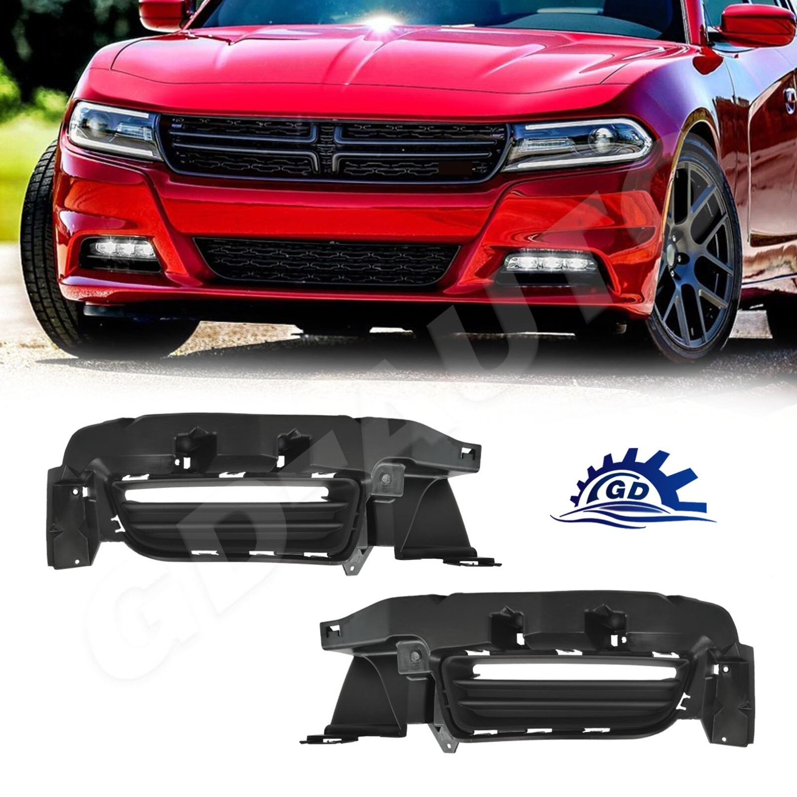 For 2015 2022 Dodge Charger Fog Light Trim Fog Lamp Frame W O Hood