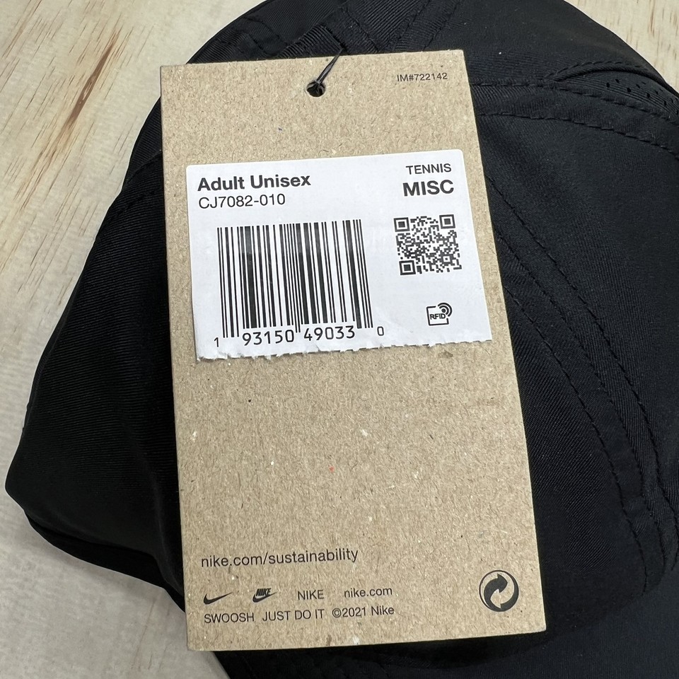 NEW Adjustable Nike Team Featherlight Blank Dri Fit Cap Hat Black ...