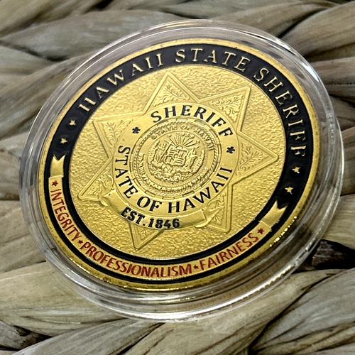 HAWAII STATE SHERIFF Est. 1846 St. Michael Challenge Coin Gift | eBay
