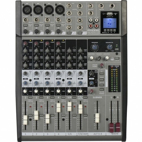 PHONIC AM 1204 FX RW MIXER AUDIO 8 CANALI USB BLEUTOOTH NUOVO GARANZIA ...