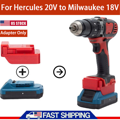 Adapter For Hercules 20V Li-ion Battery Convert to fits Milwaukee 18V ...