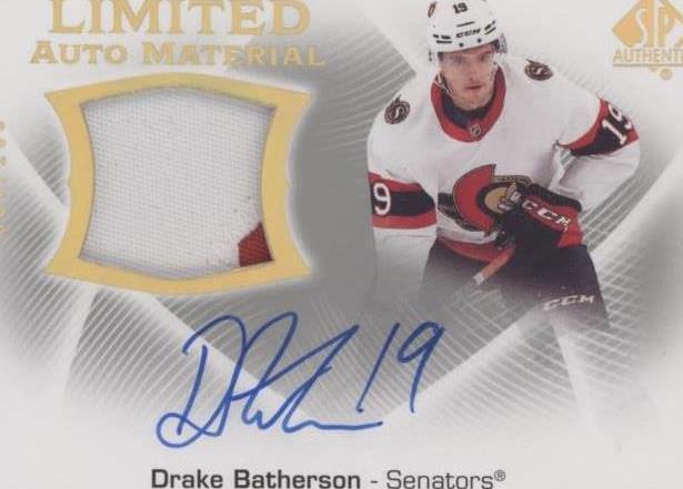 2021-22 SP Authentic - Limited Auto Material Drake Batherson #LAM-DB ...