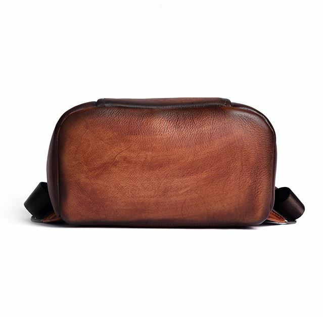 New Women Genuine Real Cow Leather Backpack Handbag Travel Bag Size M ...