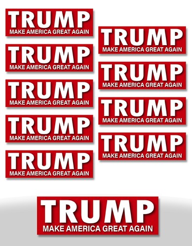 TRUMP Mini stickers RED Mini Pro Trump Stickers Pro Trump Decals 3 ...