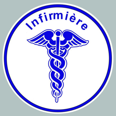 INFIRMIERE CADUCEE 10cm AUTOCOLLANT STICKER IA105 | eBay