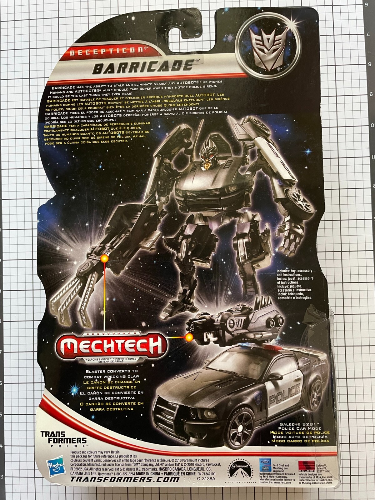 Transformers Dark of the Moon Decepticon Barricade 2010 Mechtech | eBay