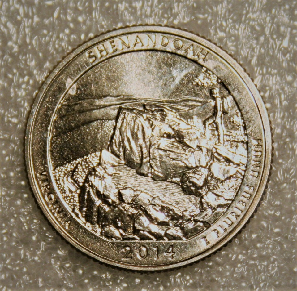 2014 S SHENANDOAH NATIONAL PARK VA QUARTER FROM UNCIRCULATED US MINT ...