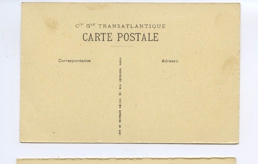 SS Paris Postcard - 2nd Class Dining Room / Salle a Manger - CGT French ...