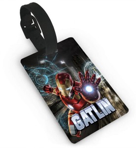 Personalised Iron Man Design Luggage Tag Any Name Printed Tag Kids ...