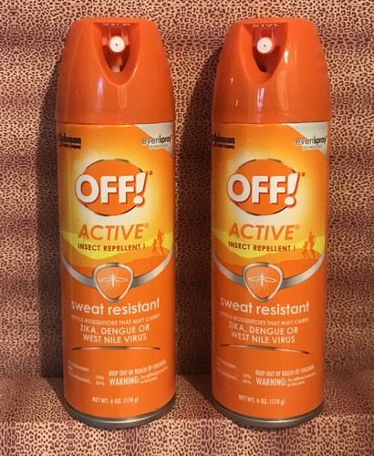 2- OFF! Active Insect Repellent l Liquid Sweat Resistant Repels ...