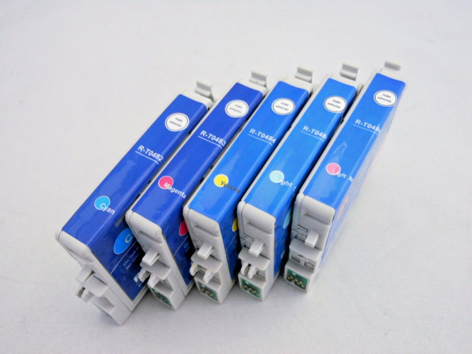 5PK T0482-T0486 Ink Cartridge for Epson Stylus Photo RX620 RX600 RX500 ...