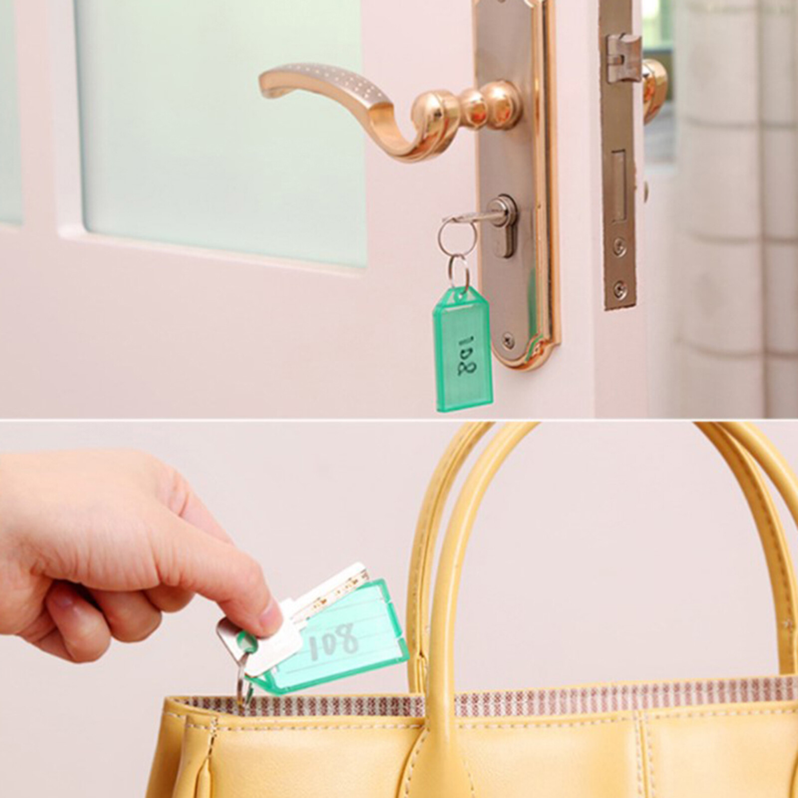 10pcs Plastic Transparent Clamshell Key Tag Classification Labe LM | eBay