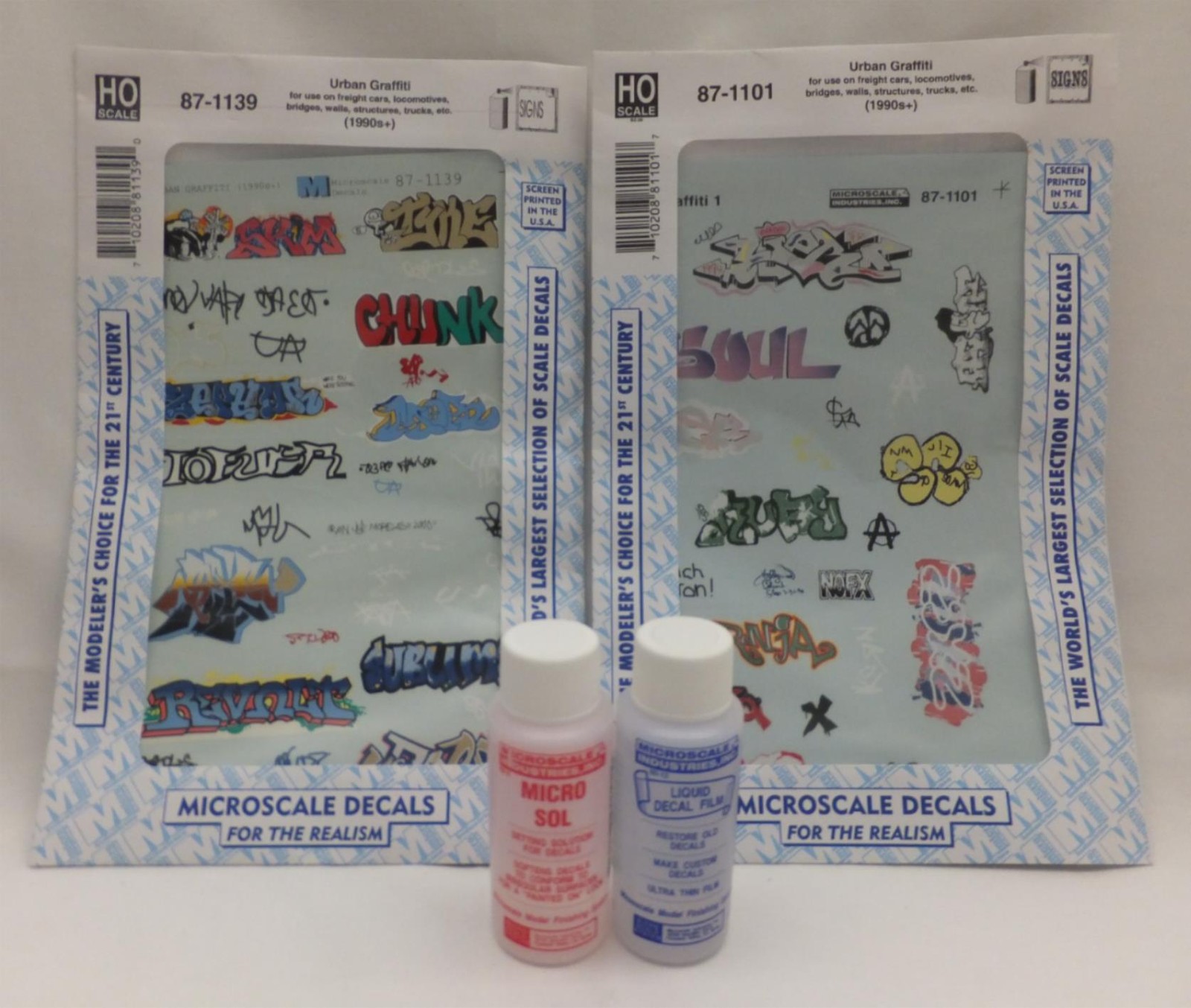 Microscale Micro Sol & Liquid Decal Film & 2 Urban Graffiti 1/87 HO ...