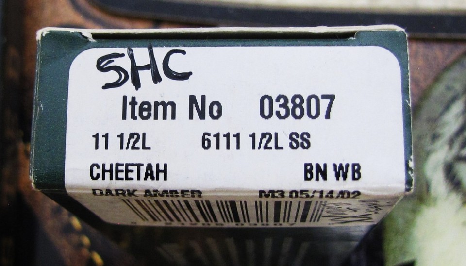 Case XX Cheetah Knife 2002 SFO Winterbottom Jig Bone XX Shield Original ...