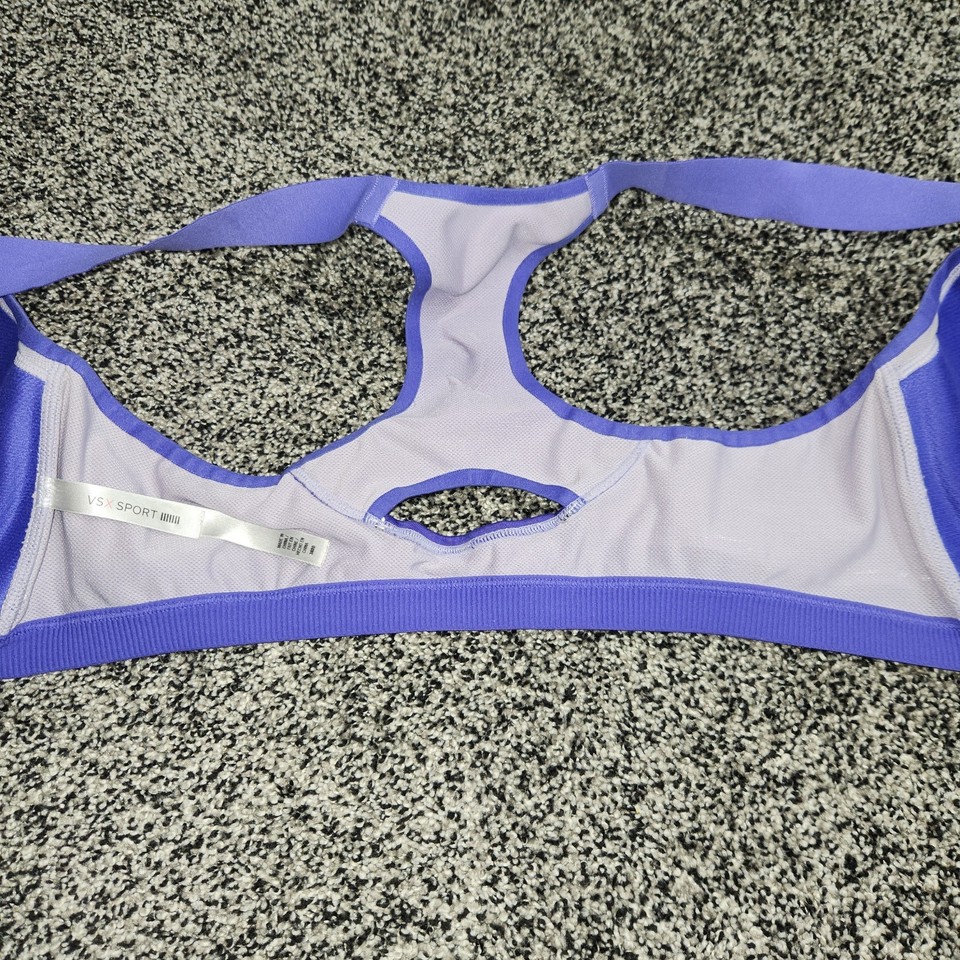Victoria Secret Knockout Front Close Sports Bra, Women Sz 38DD Purple ...