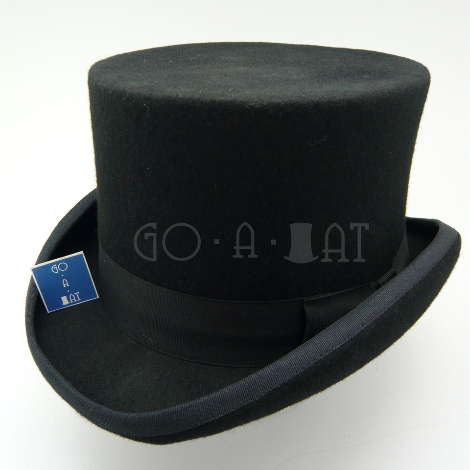Elegant Wool Felt Top Hat for Men and Women Victorian Tuxedo | 57cm ...