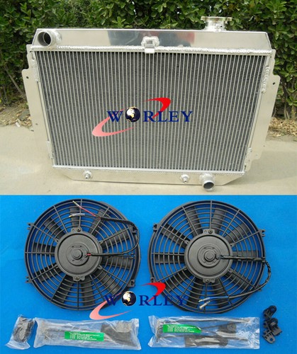 3 Row Radiator &2* fans for Holden Kingswood HG HT HK HQ HJ HX HZ V8 ...