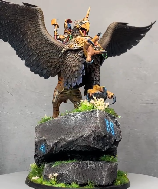 Warhammer AOS Battlemage on Griffon Freeguild General on Griffon ...