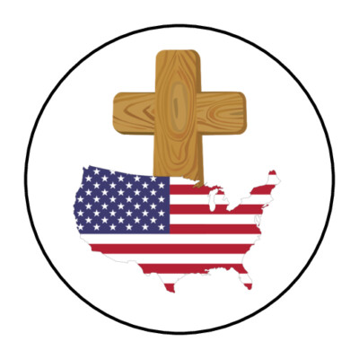 usa american flag cross stickers, labels, tags, envelope seals | eBay