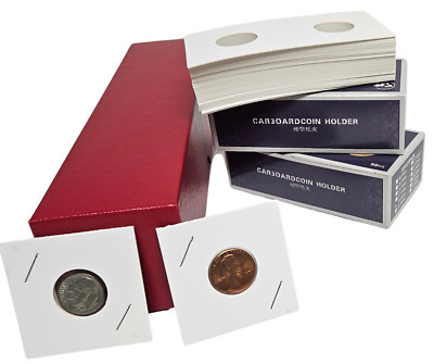 100 Cardboard 2 x 2 Coin Holder Flips for US Cents Dimes 20.5mm ...