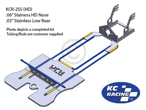 1/24 Slot Car Drag Racing Stainless Steel Chassis Kit - KC Racing (KCR ...