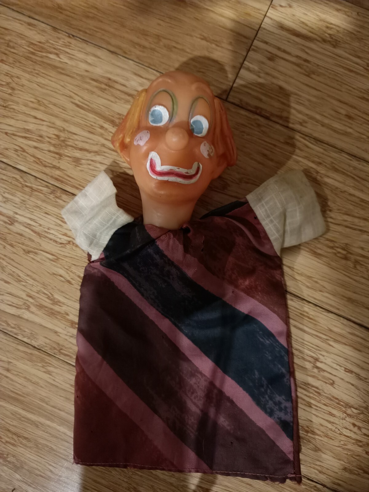 Vintage Rubber And Fabric Clown Hand Puppet Scary Made In England | eBay
