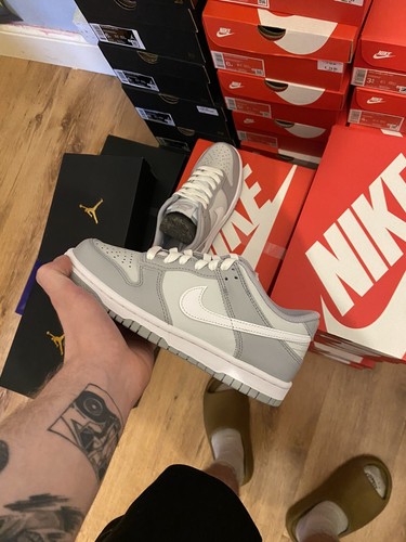 Nike Dunk Low Two Tone Grey White (GS) -Size UK 4.5 | Free Shipping ...