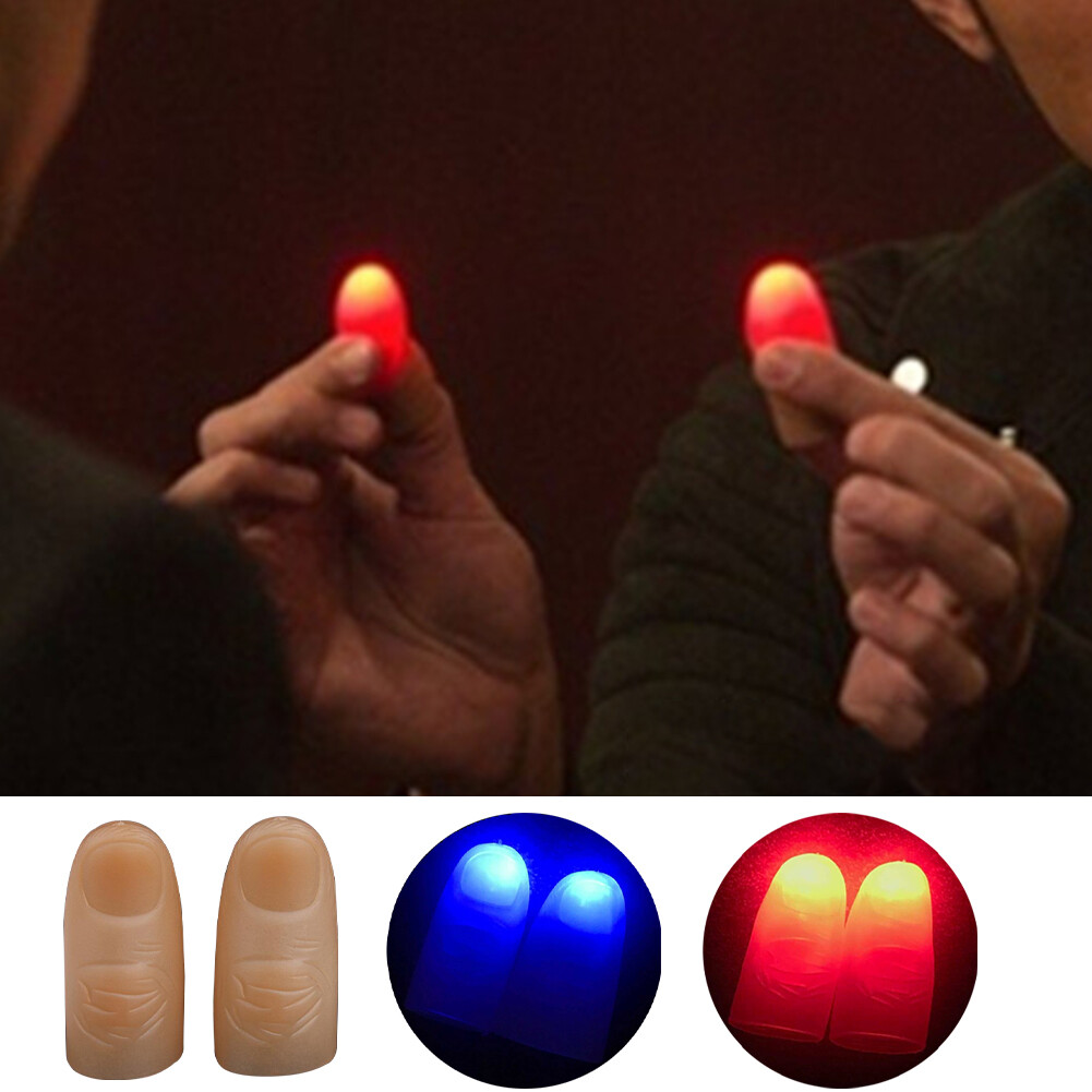 Led Flashing Finger Thumbs Light Trick Prop Show Street Bar Kids Adults ...