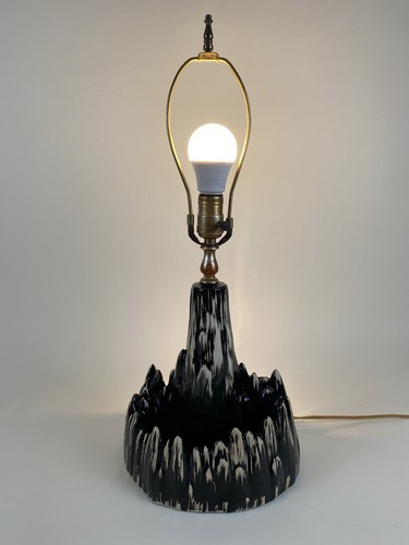 Planter TV Lamp Ceramic Stalagmite Atomic Mid Century Catch All Table ...
