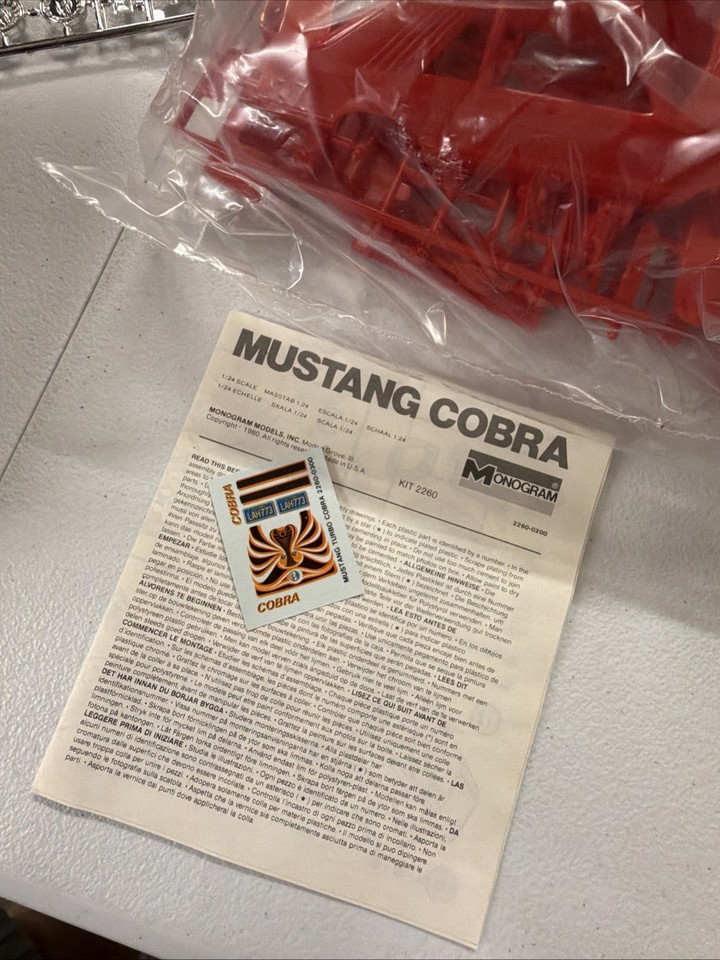 MONOGRAM FORD MUSTANG COBRA FACTORY SEALED INSIDE! CIRCA 1979!! VMCP ...
