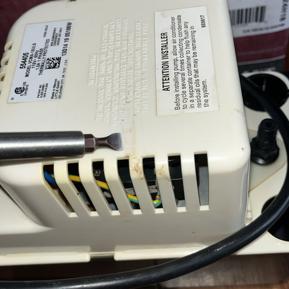 Little Giant VCMA-15ULS Series 1/50 HP Condensate Extraction Pump ...